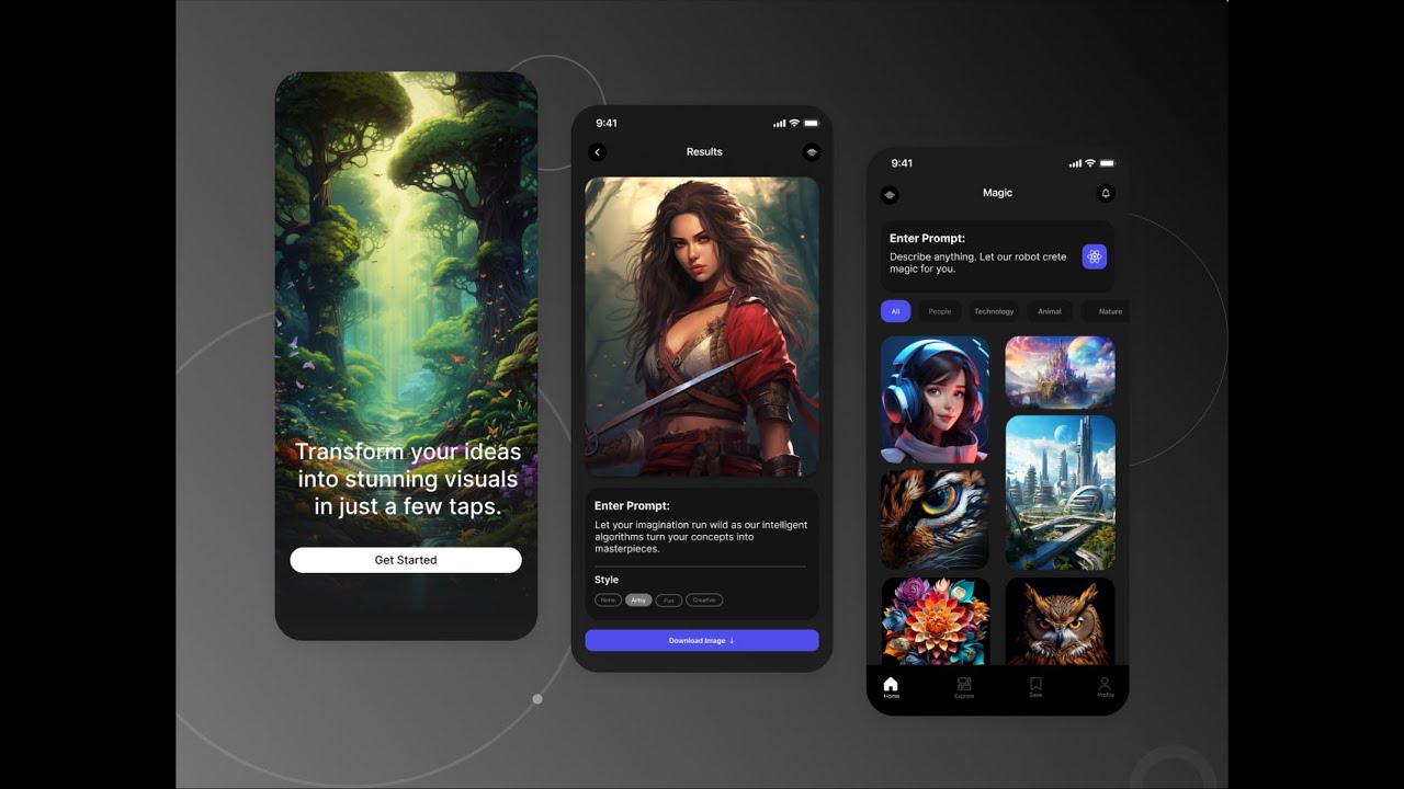 Image Generative AI App UI Design in Figma | UI/UX Design - YouTube