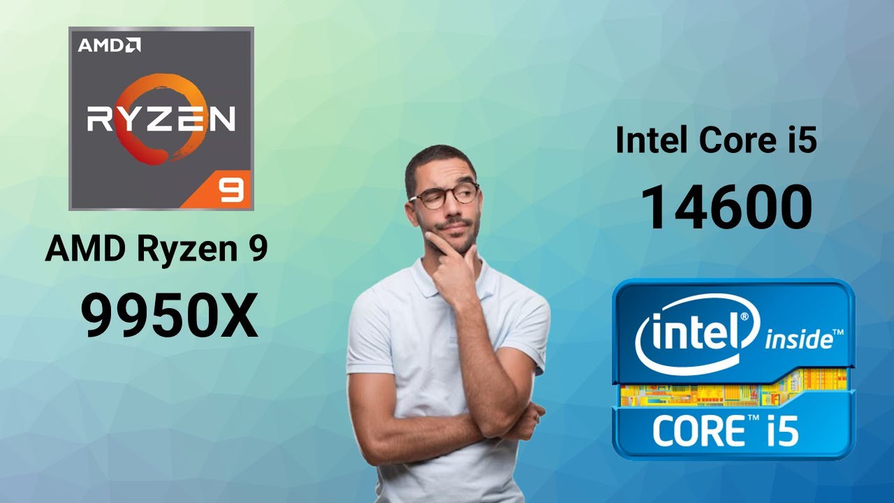 AMD Ryzen 9 9950X VS Intel Core i5 14600 - YouTube