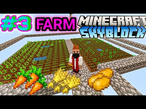 My FARM In MINECRAFT SKYBLOCK🔥🔥| minecraft skyblock survival series ep ...