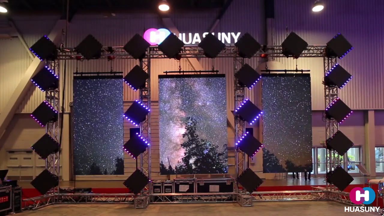 Huasuny Moving Head LED Panels Show at Infocomm 2018 - YouTube