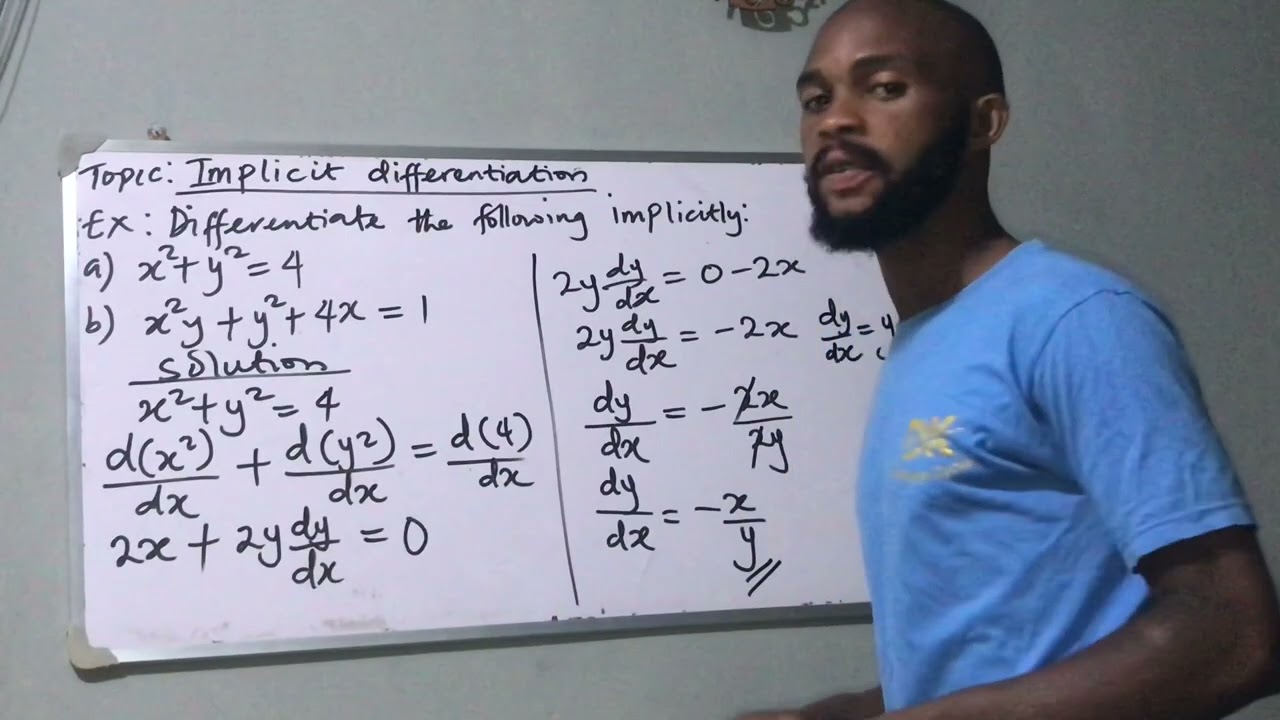 How to differentiate implicit functions - YouTube