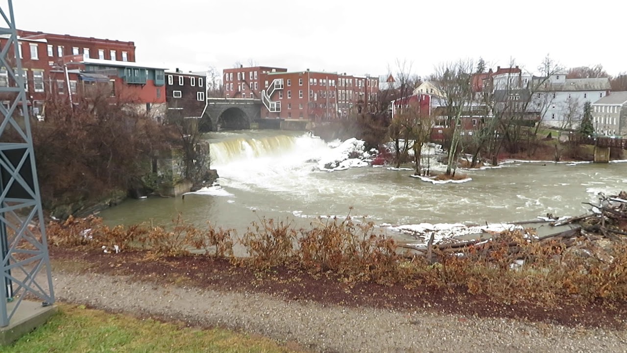 Otter Creek Falls, Middlebury, Vt. Jan. 12, 2020. - YouTube