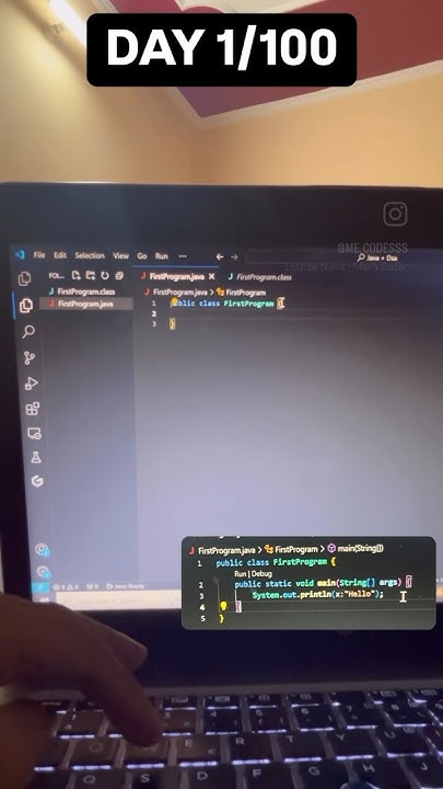 Learn java with me | First Java Program #coding #java - YouTube