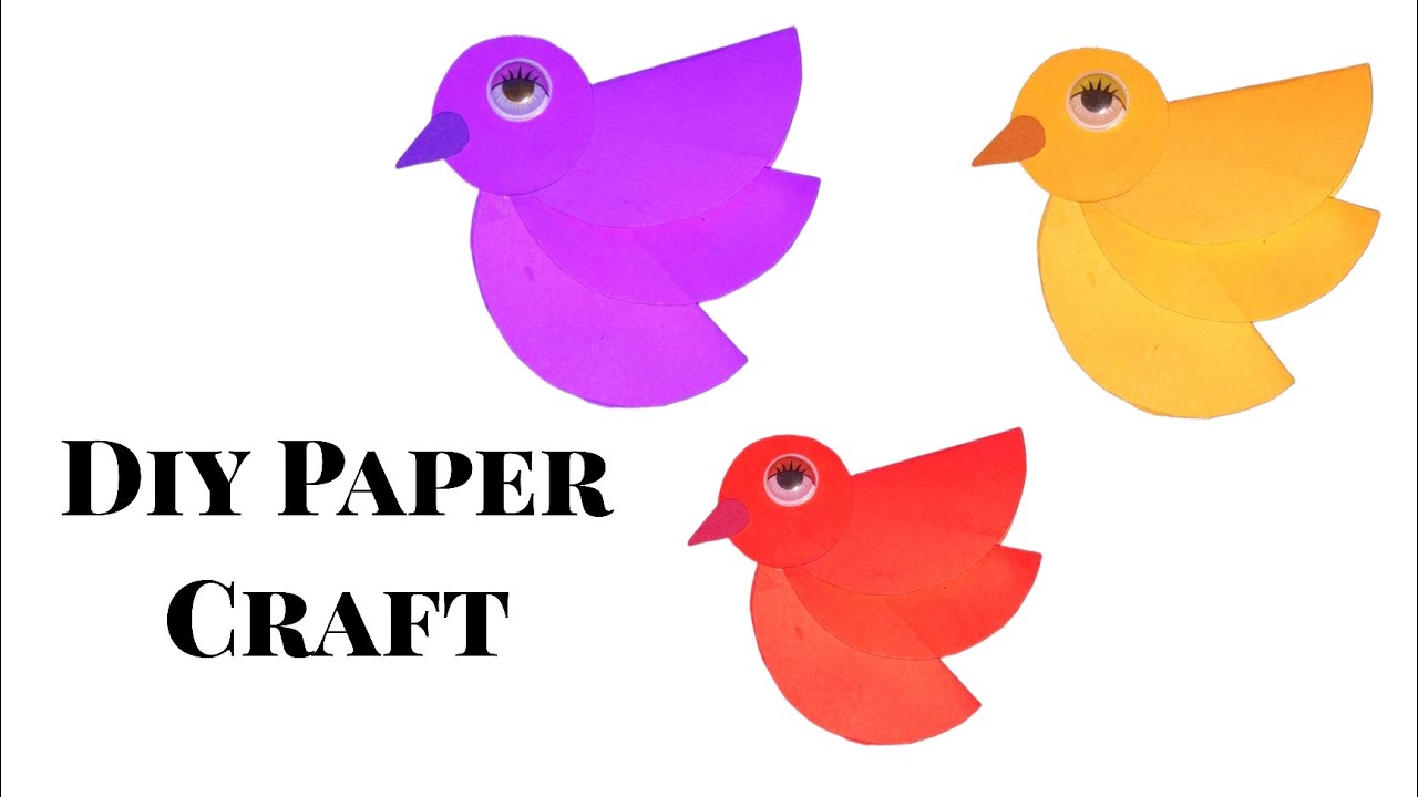 How To Make Paper Bird || Easy Paper Craft || Diy Bird - YouTube