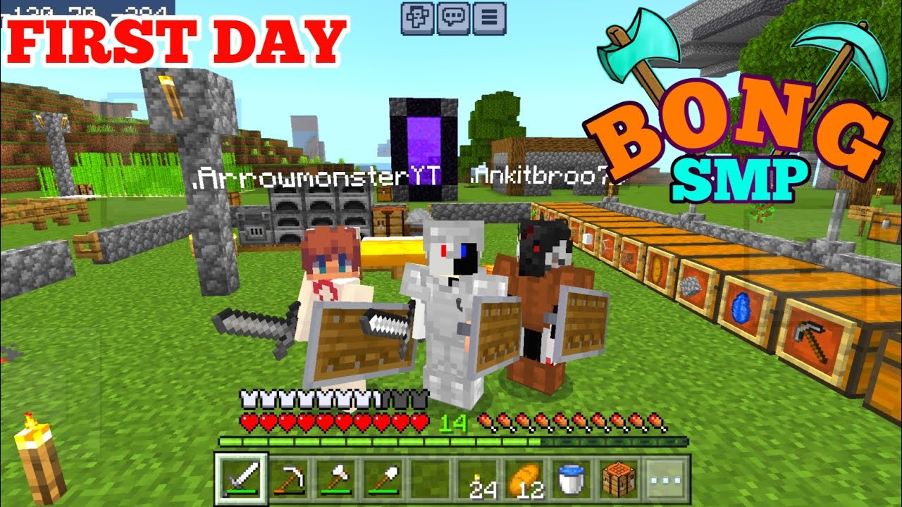 FIRST DAY IN BONG SMP(HINDI)😁 - YouTube