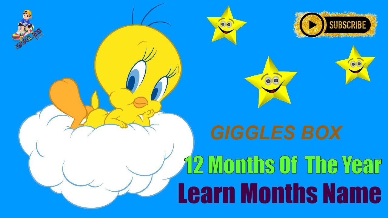 12 Months Name Of The Year || Months Name || Toddlers Learning ...