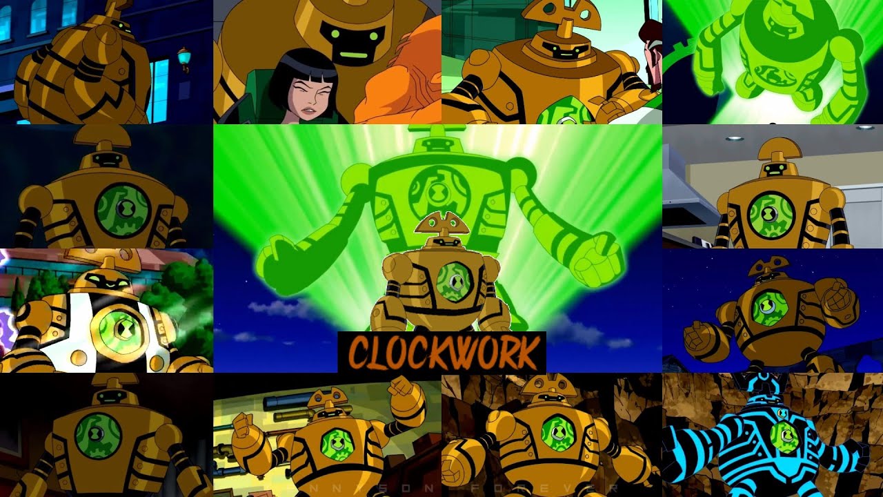 All clockwork transformations in all Ben 10 series - YouTube