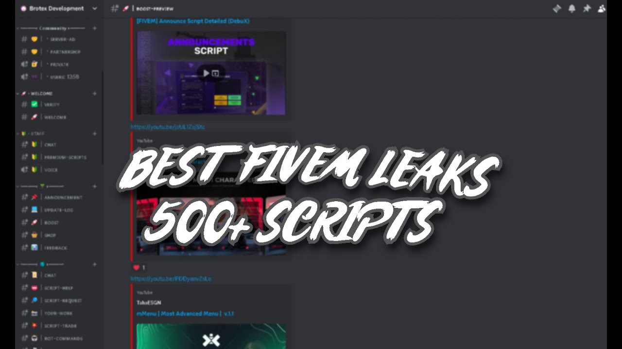 THE BEST FIVEM LEAKS DISCORD SERVER (+500 SCRIPTS) - YouTube