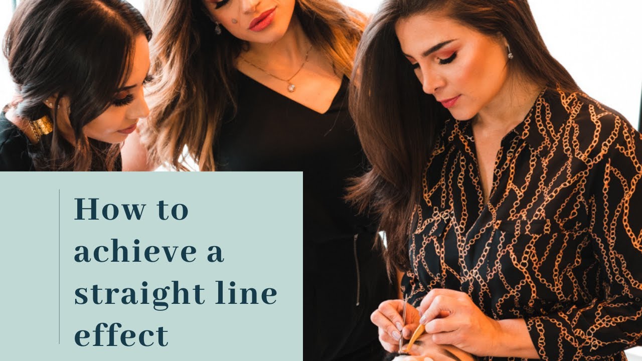 Creating straight line effect for eyelash extensions -BEST VIDEO - YouTube