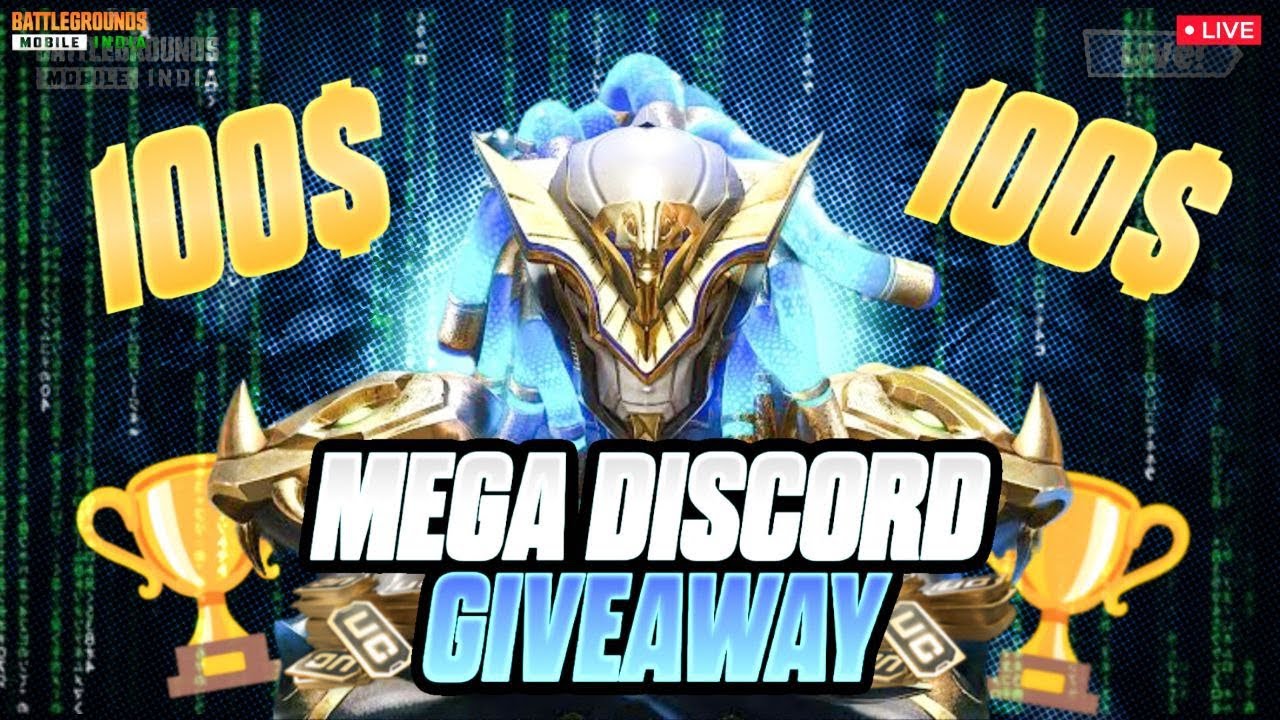 100$ Mega Discord Giveaway Alert ! Royal Pass | #bgmilive #bgmigiveaway ...
