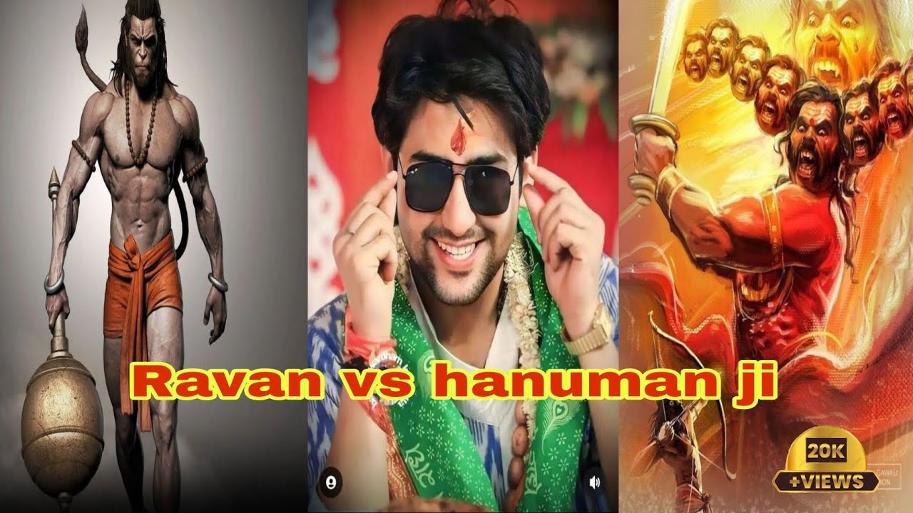 Ravan vs lord Hanuman ji 🔥 hanuman ji attitude status 🚩💛 4k video - YouTube