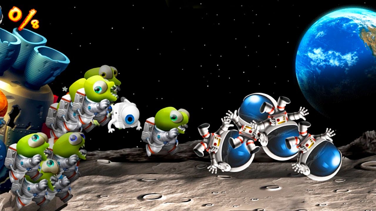 Zombie Tsunami - Zombies on the Moon eating Astronauts event - YouTube
