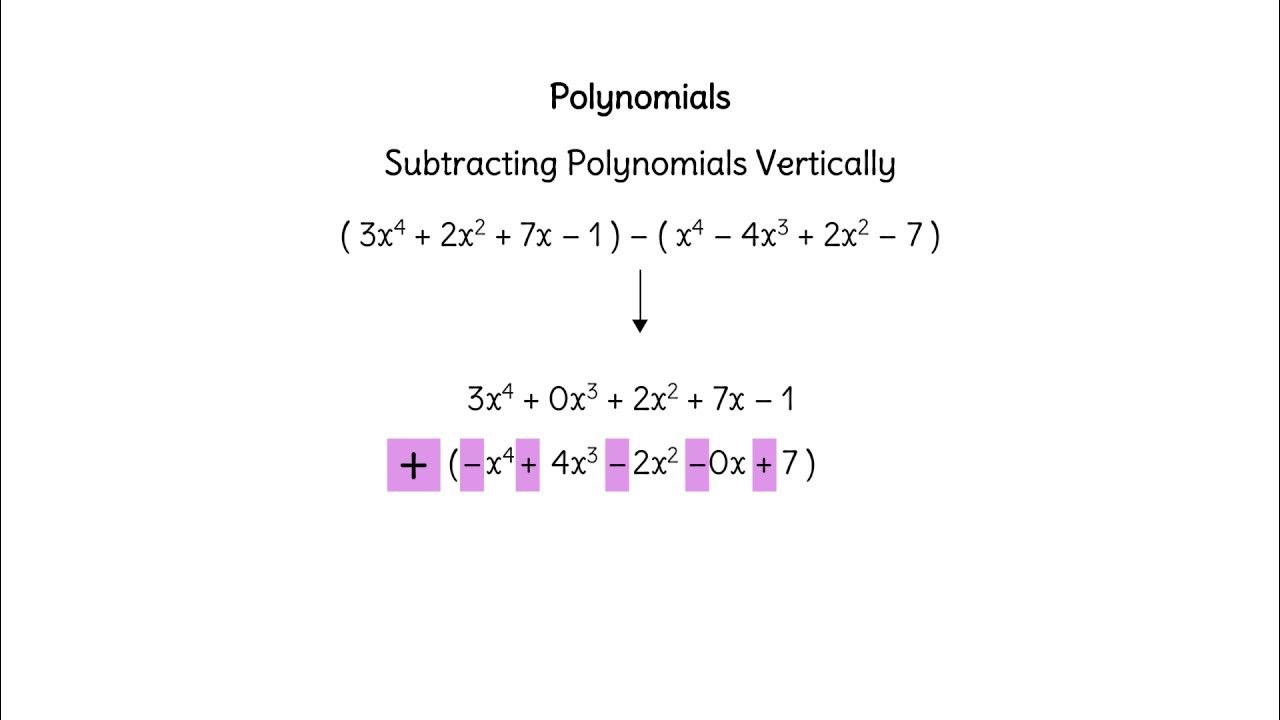 Adding and Subtracting Polynomials Vertically - YouTube