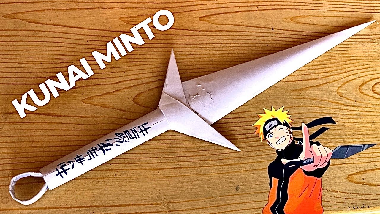 How to make paper Kunai knife | origami knife | make paper Kunai minato ...
