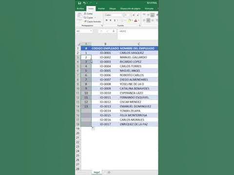 como numerar filas automaticamente en excel - YouTube