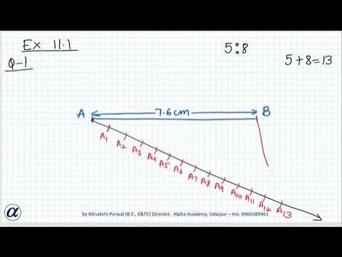Constructions (part 1)Class X How to divide line segment in given ratio? - YouTube