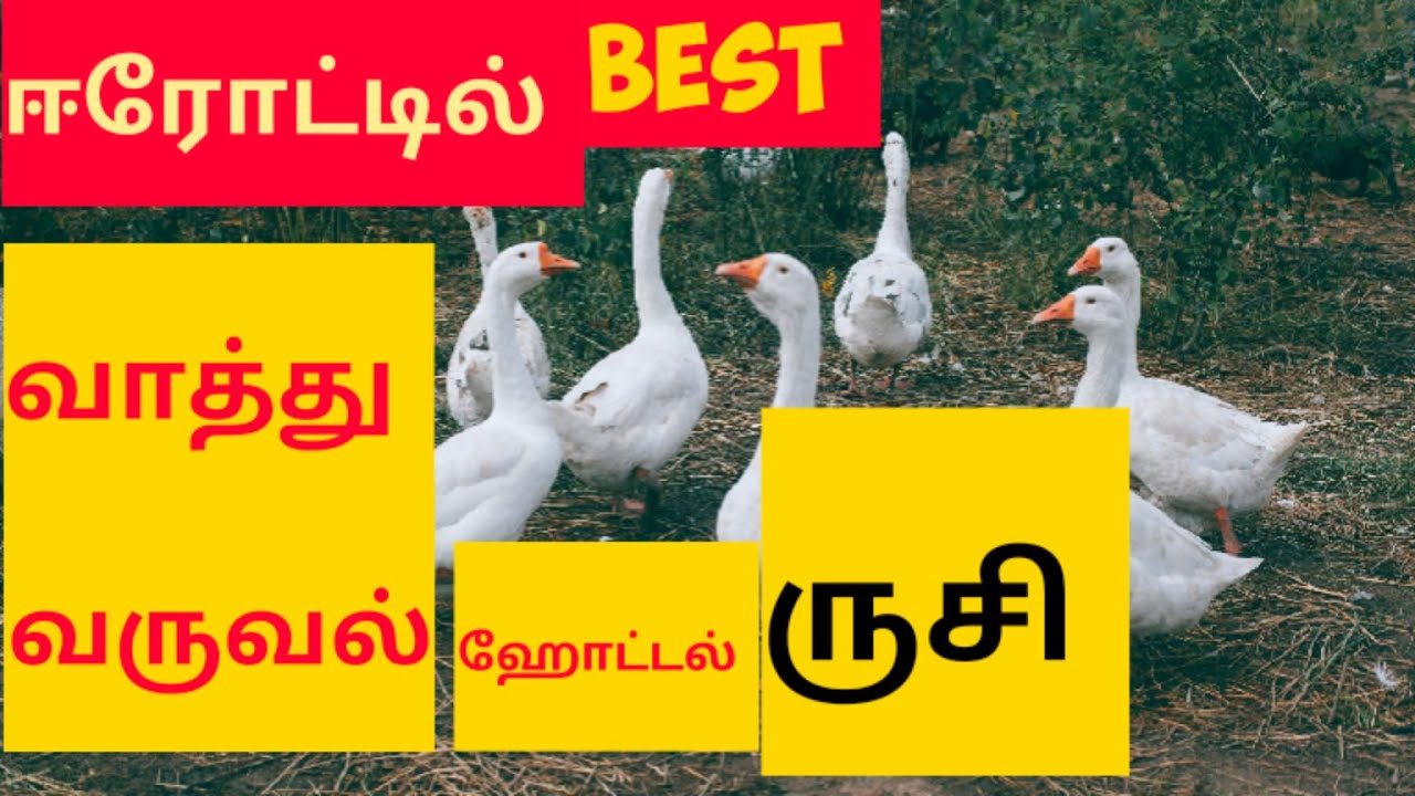 ஹோட்டல் ருசி வாத்து வருவல் ஈரோடு | Best vaathu varuval | Best Duck ...