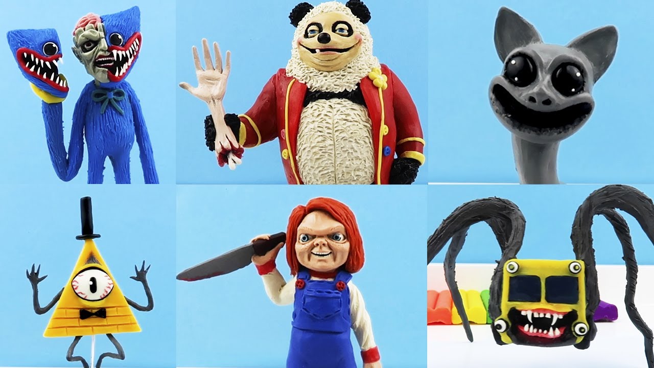 ALL My SCARY MONSTERS with clay Sculpture timelapse. Clay Kamilla ...