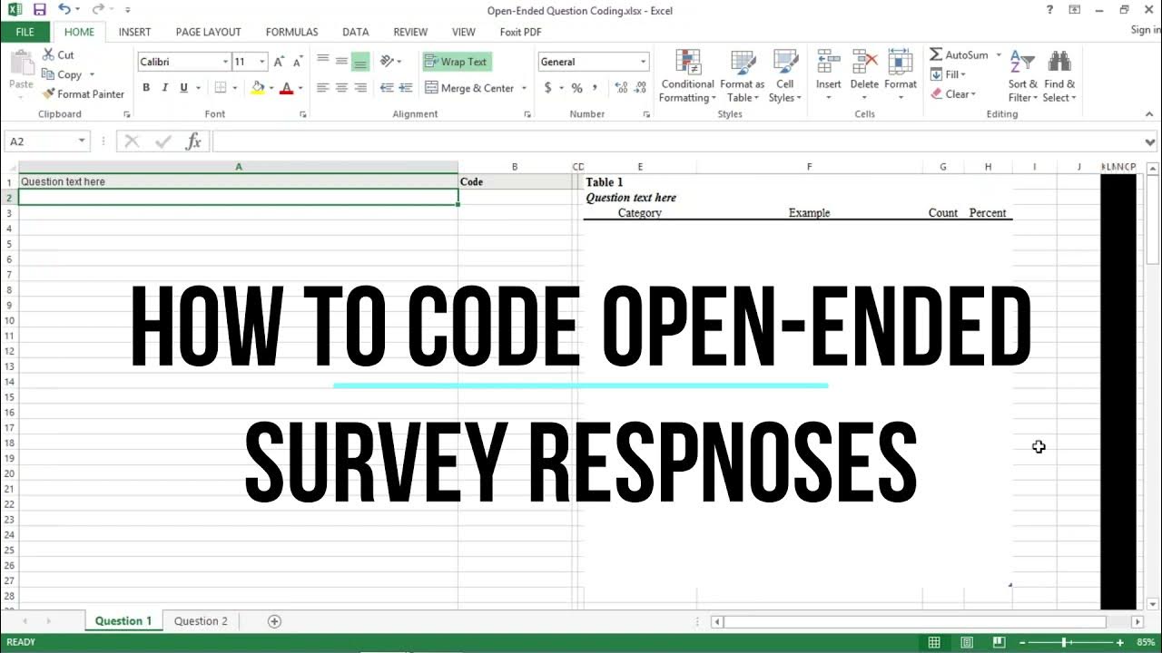 Easiest way to Code Open Ended Survey Responses - YouTube