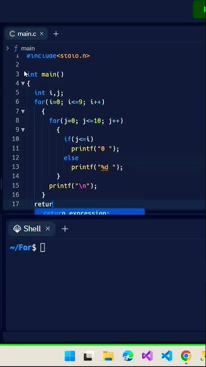 C language piramid coading - YouTube
