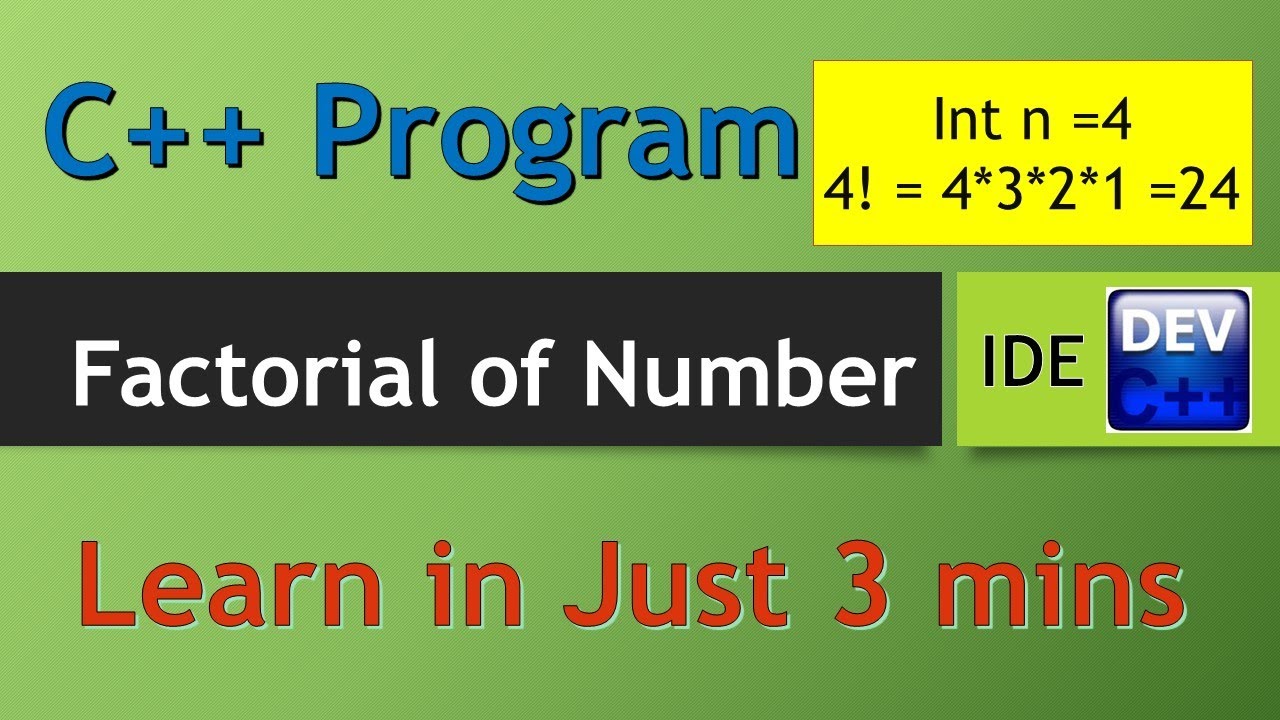 Factorial Of A Number C Program Basic Question DevC YouTube factorial-of-a-number-c-program-basic-question-devc-youtube