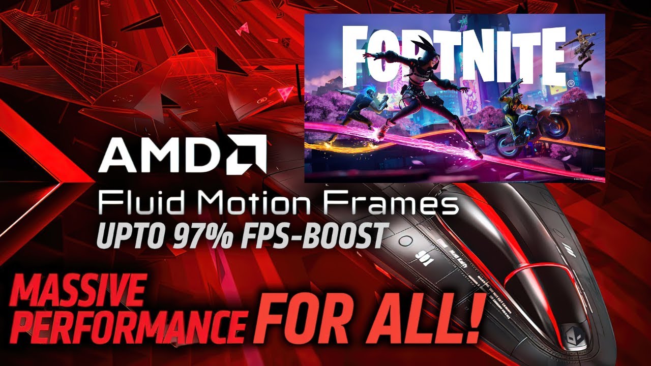 Testing AMD Fluid Motion Frames(AFMF) Frame Generation Tech on Fortnite ...