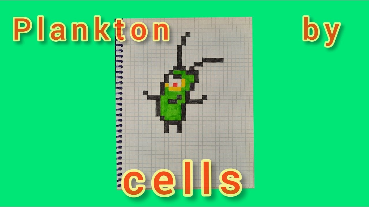 How to draw plankton cells from Spongebob / Pixel ART / - YouTube