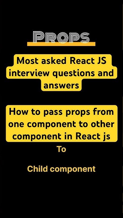 How to pass Props from one component to other component in React Js #shorts #coding #reactjs # ...