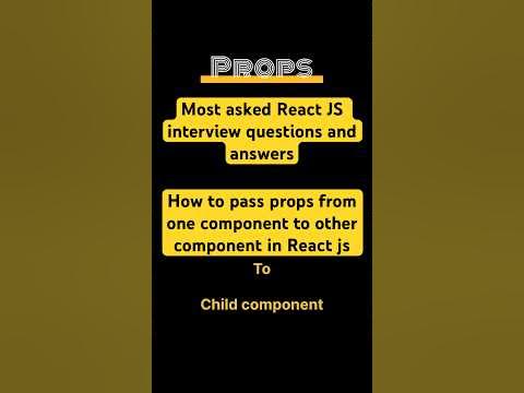 How to pass Props from one component to other component in React Js #shorts #coding #reactjs # ...