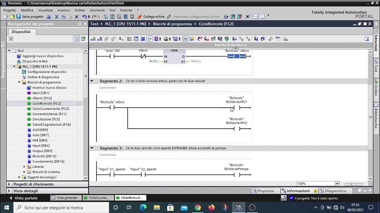 Tia Portal Intermedio (L2.3) - Corso PLC Ciclo di svuotamento e di ...
