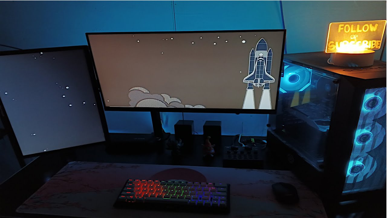 Computer Desk Setup Makeover Finally having Two Monitor Setup and some ...