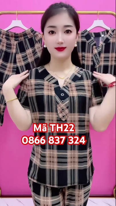 Đồ bộ thun kẻ sọc siêu đẹp mã TH22 - YouTube