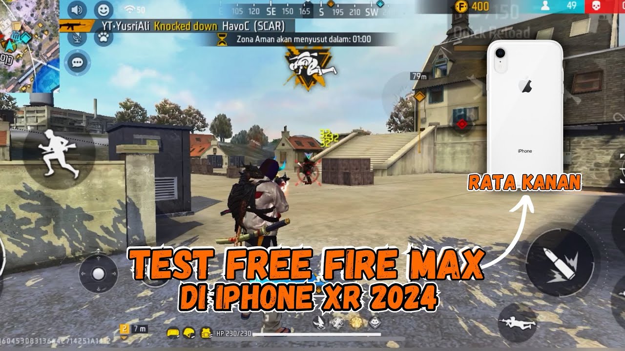 TES FREE FIRE MAX DI IPHONE XR 2024 RATA KANAN - YouTube