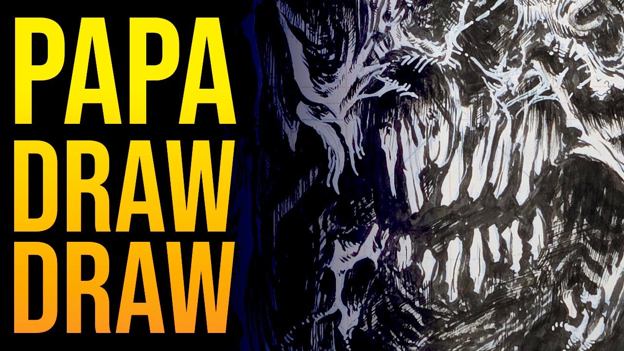 PAPA DRAW DRAW Episode 107: Drawing Inktoboer 2024 Day 4 - YouTube