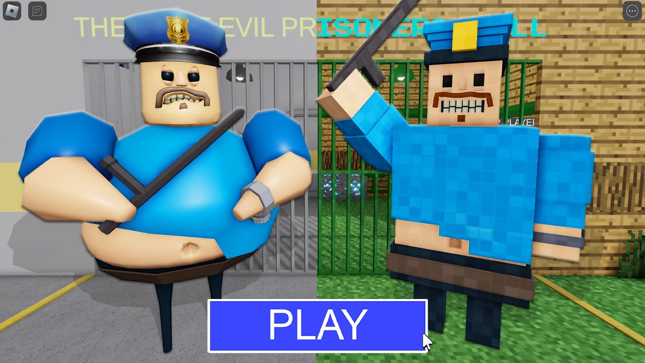 MINECRAFT BARRY Vs BARRY in BARRY'S PRISON RUN! New Scary Obby (#Roblox) - YouTube