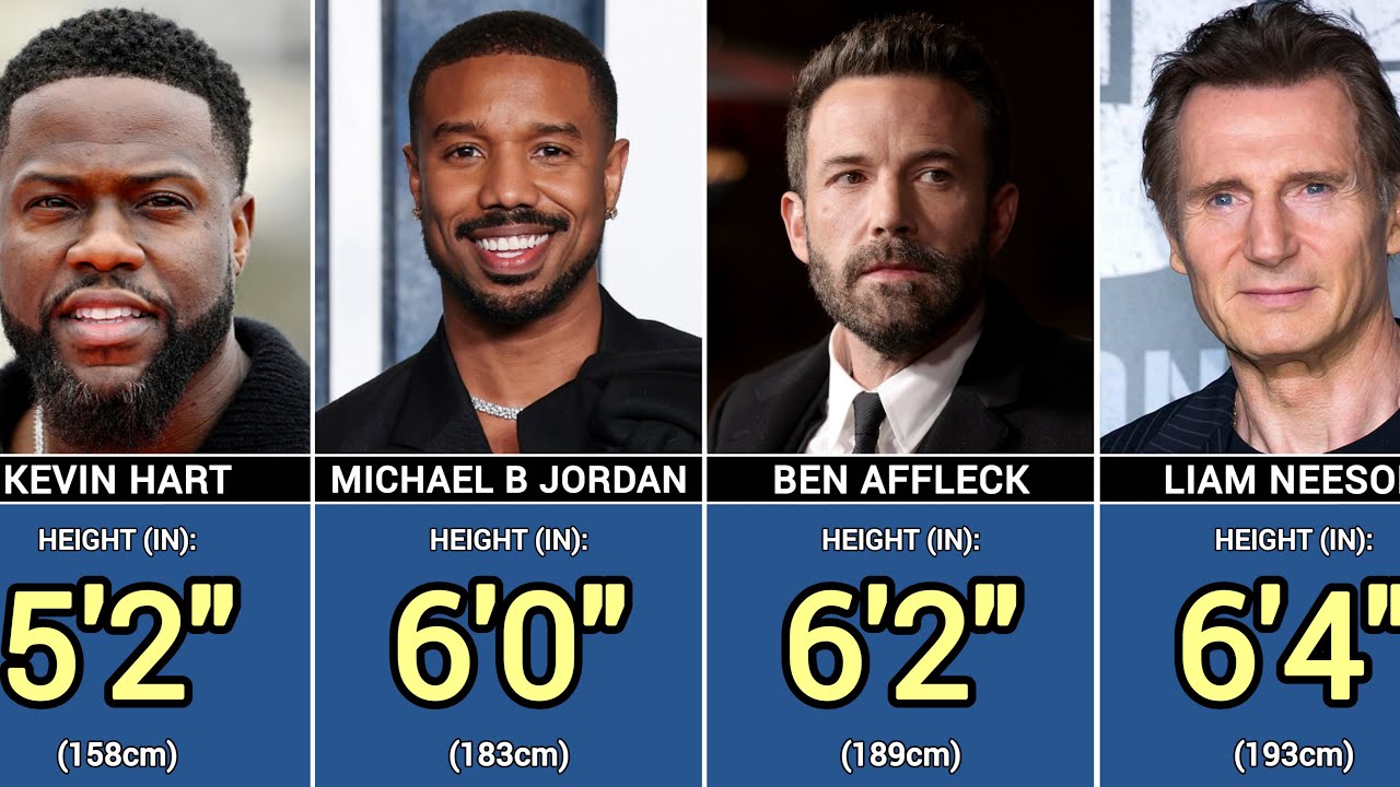 Height Of Famous Hollywood Actors In 2024 || Shortest To Tallest - YouTube