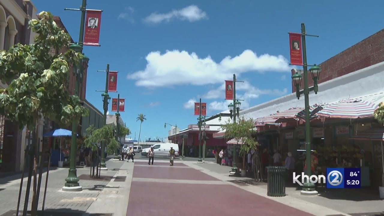 Honolulu mayor, DTS highlight Kekaulike Mall improvements - YouTube