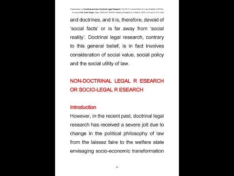 5=3 March, 2024 ... Doctrinal and Non Doctrinal Legal Research - YouTube