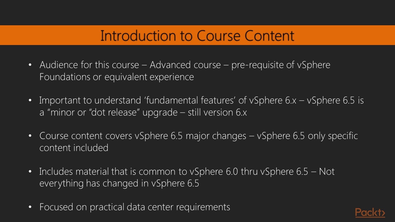 Video 1: The Course Overview | Introduction to vSphere | VMware vSphere ...