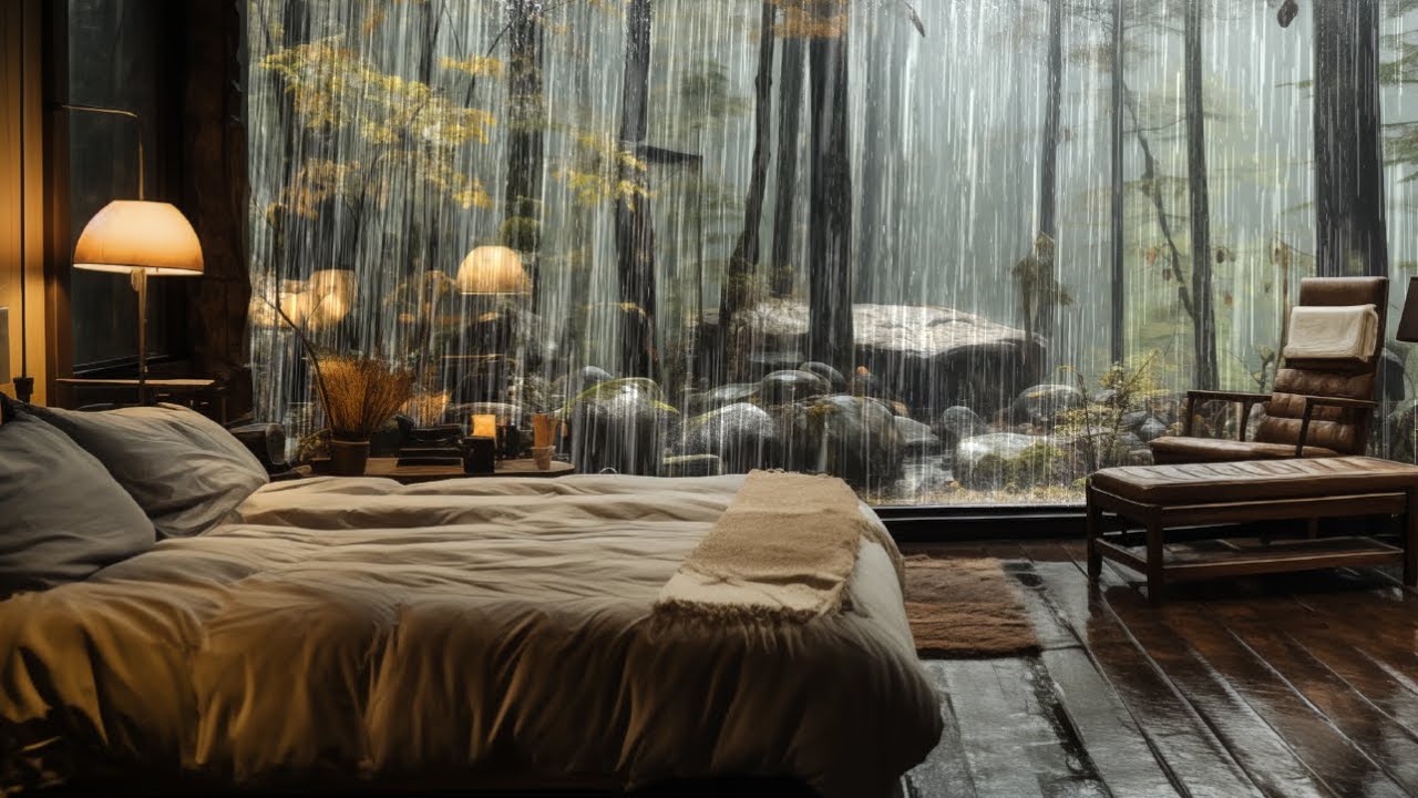 RAIN in the Forest to Sleep Instantly - Deep Sleep with Rain Sound on ...