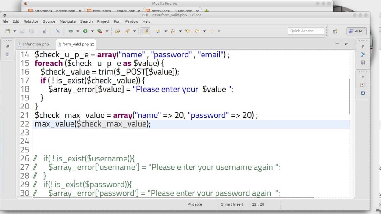 149 Php Scripting Language Function Validation Youtube