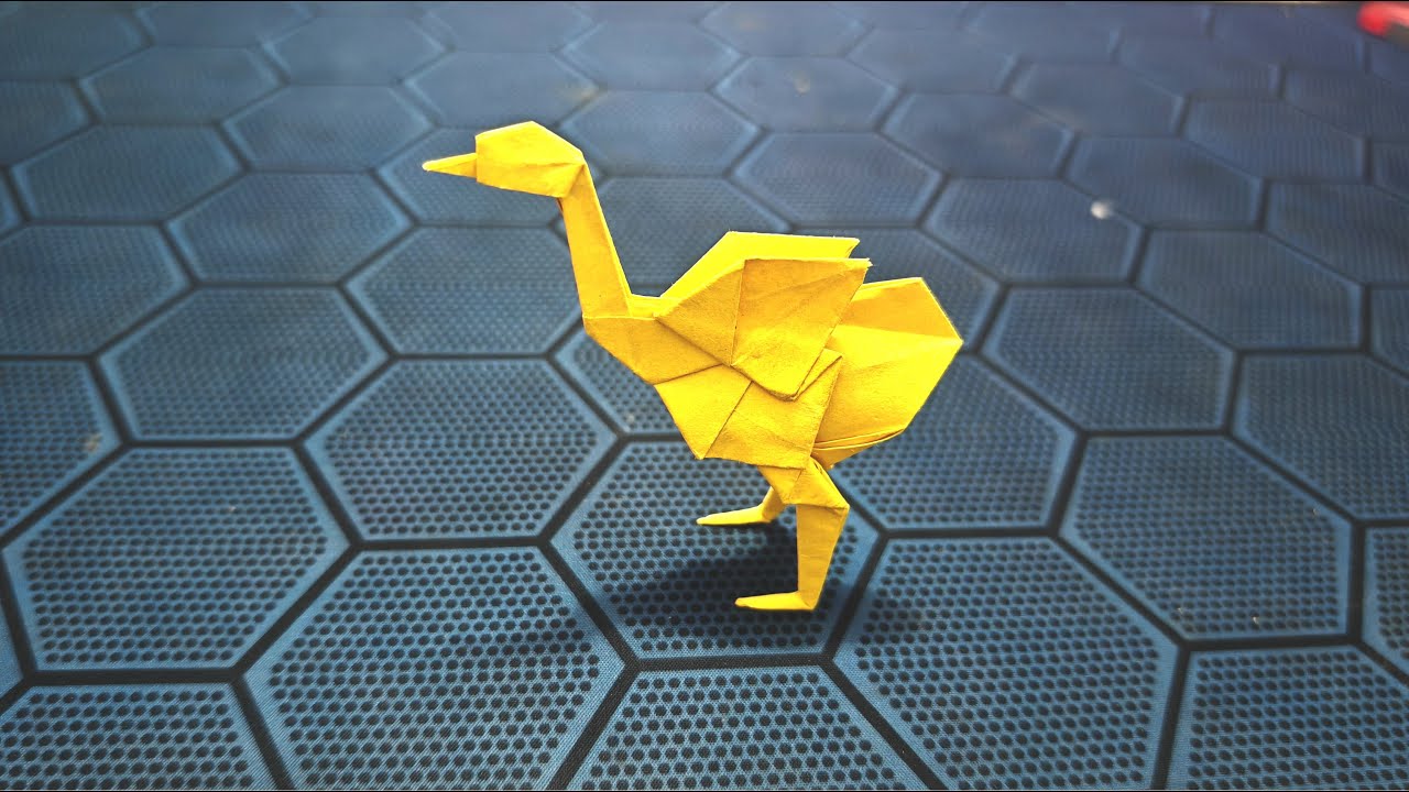 Hướng dẫn gấp chim đà điểu origami | Ostrich folding instructions ...
