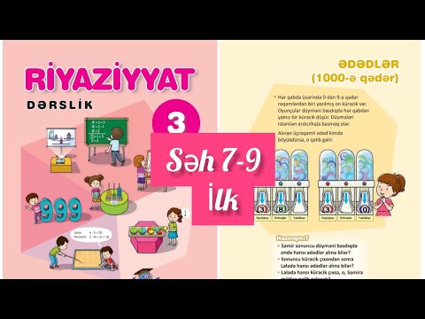 3-cü sinif Riyaziyyat dərslik səh 7,8,9. 1ci hissə. Ədədlər (1000-ə qədər) Təkrar üçün tapşırıqlar