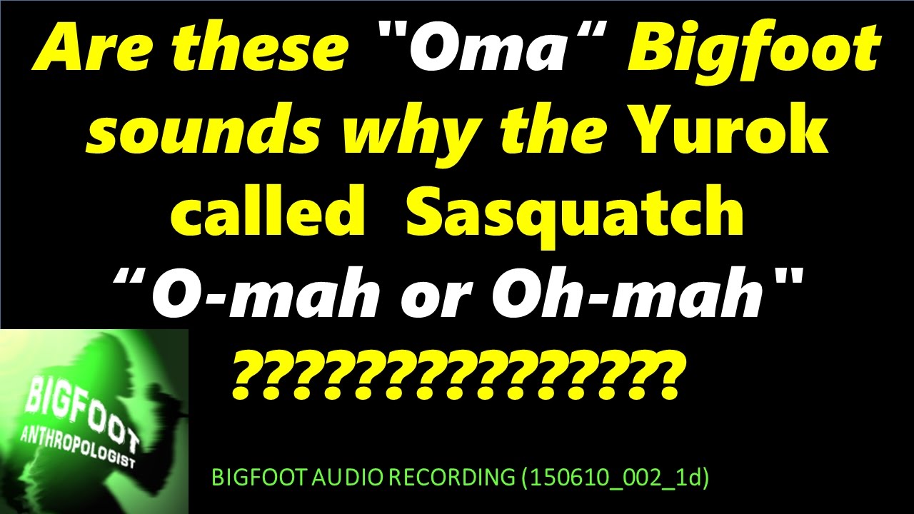 Are these "Oma“ Bigfoot sounds why the Yurok called Sasquatch “O-mah or ...