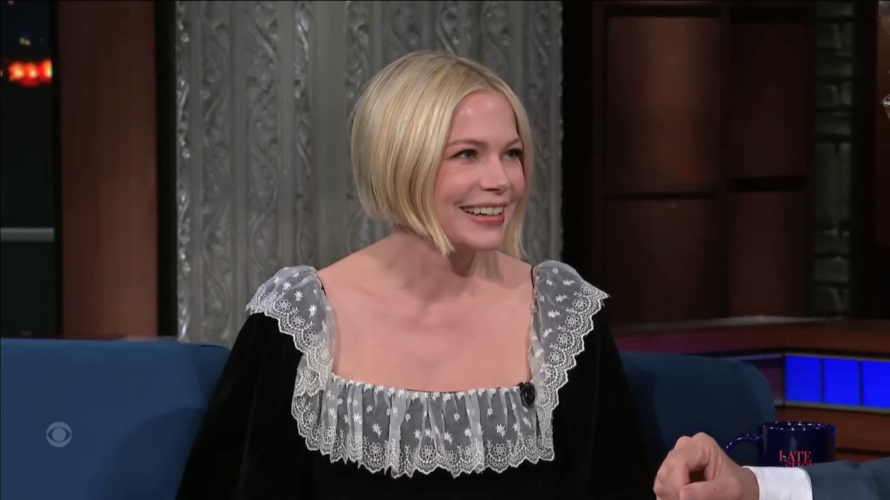 Michelle Williams honors Mary Beth Peil aka GRAMS on Colbert | November ...