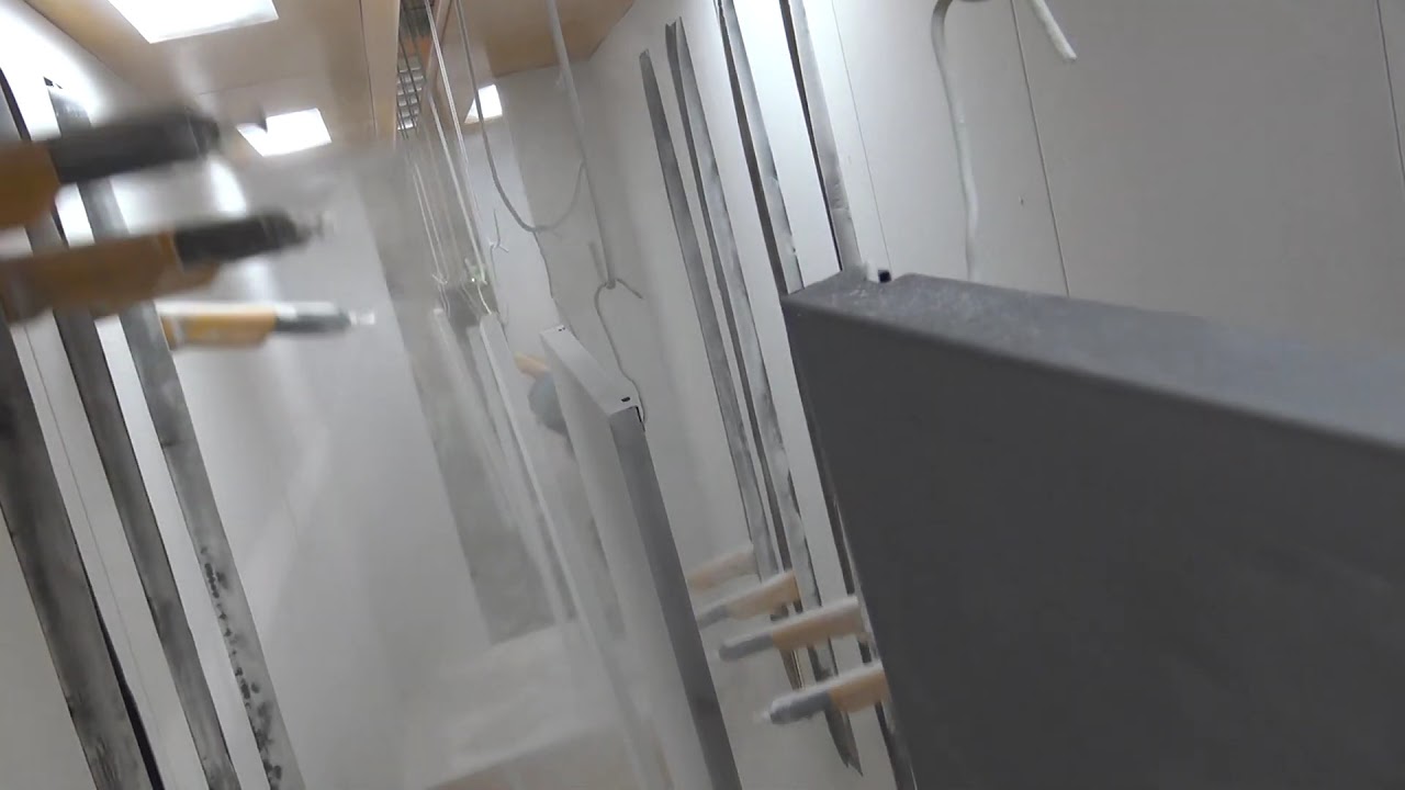 Automatic Powder Coating Reciprocating Booth System - YouTube