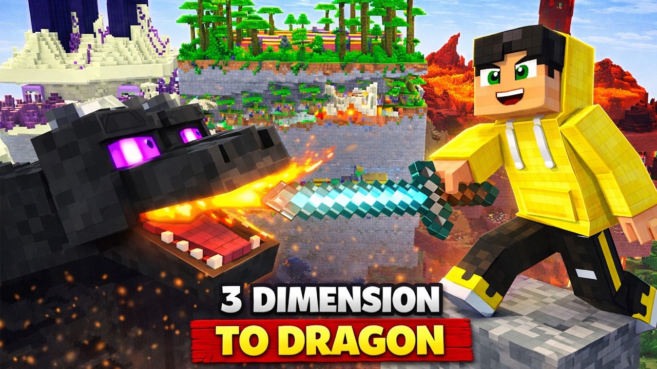 Can I Beat 3 Dimension Parkour to Kill the Ender Dragon | Minecraft ...