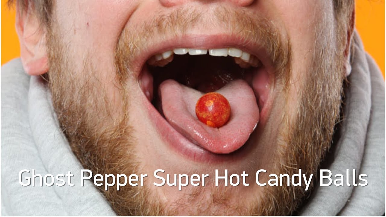 Ghost Pepper Super Hot Candy Balls from ThinkGeek - YouTube