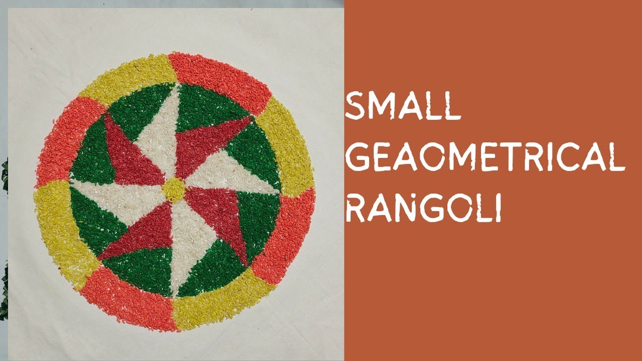 Geometrical Rangoli | Quick Small Rangoli | The Artistic Mom - YouTube