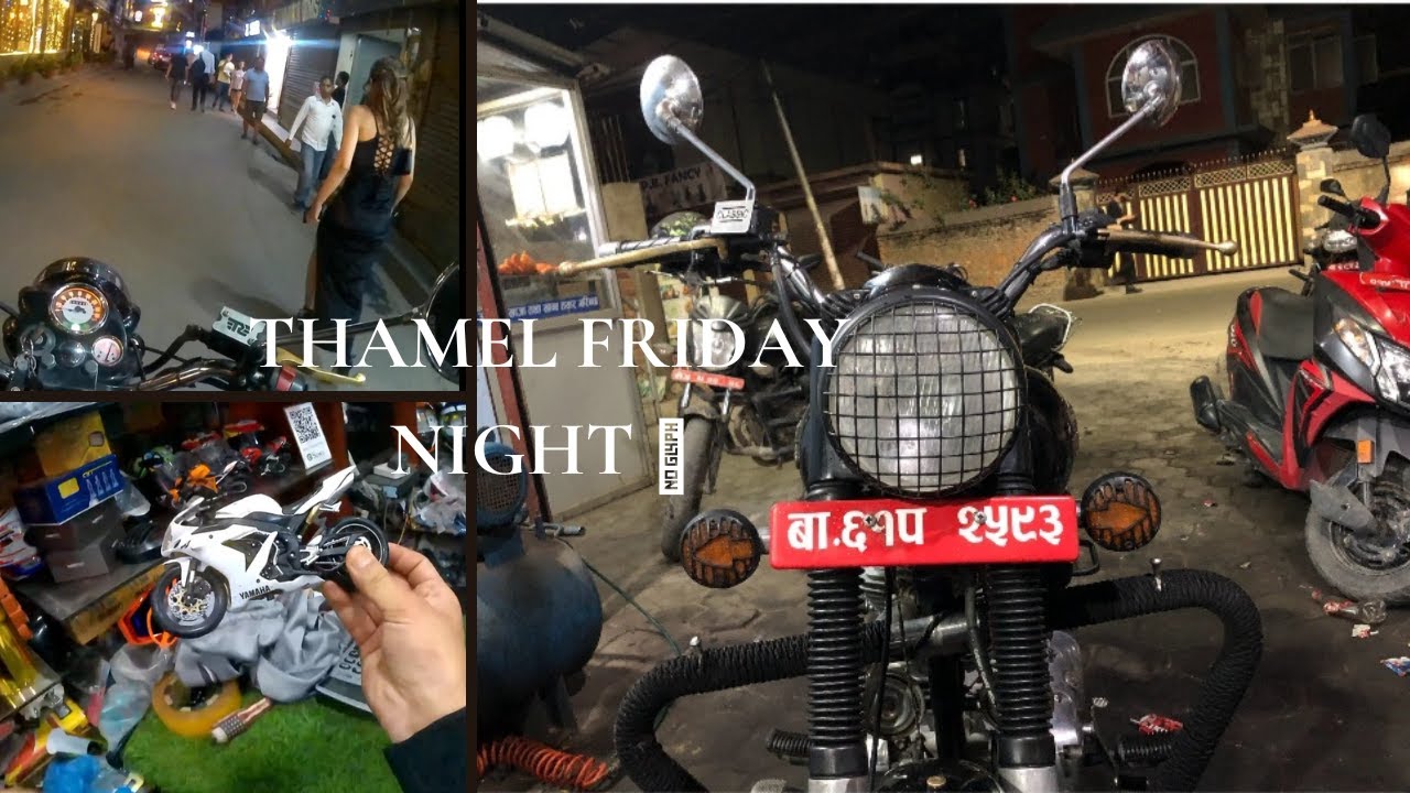THAMEL NIGHT VIEW 😛INDRIVE IN BULLET ||KATHMANDU ||ROYAL ENFIELD ...